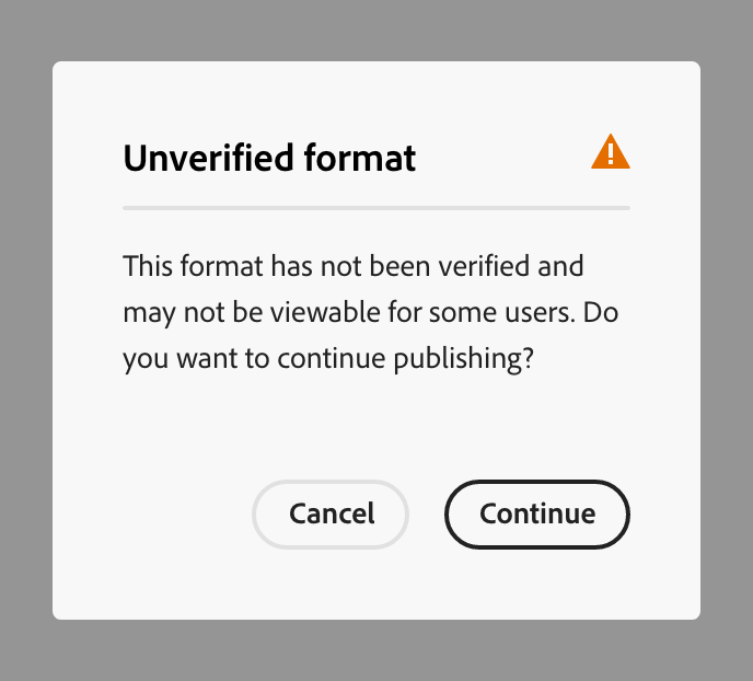 Alert dialog - Spectrum