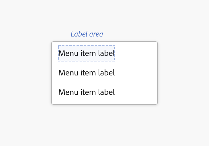 Label area